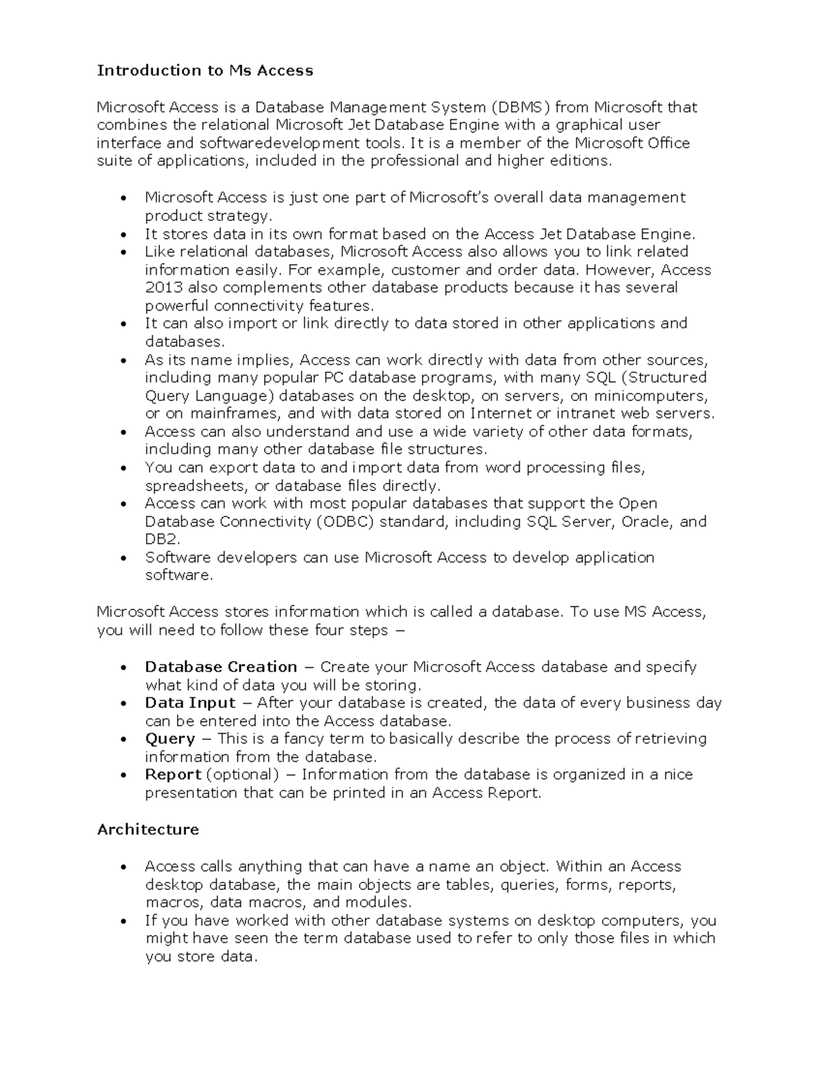 Lesson 2 Microsoft Access introdution Creating DB and adding data ...