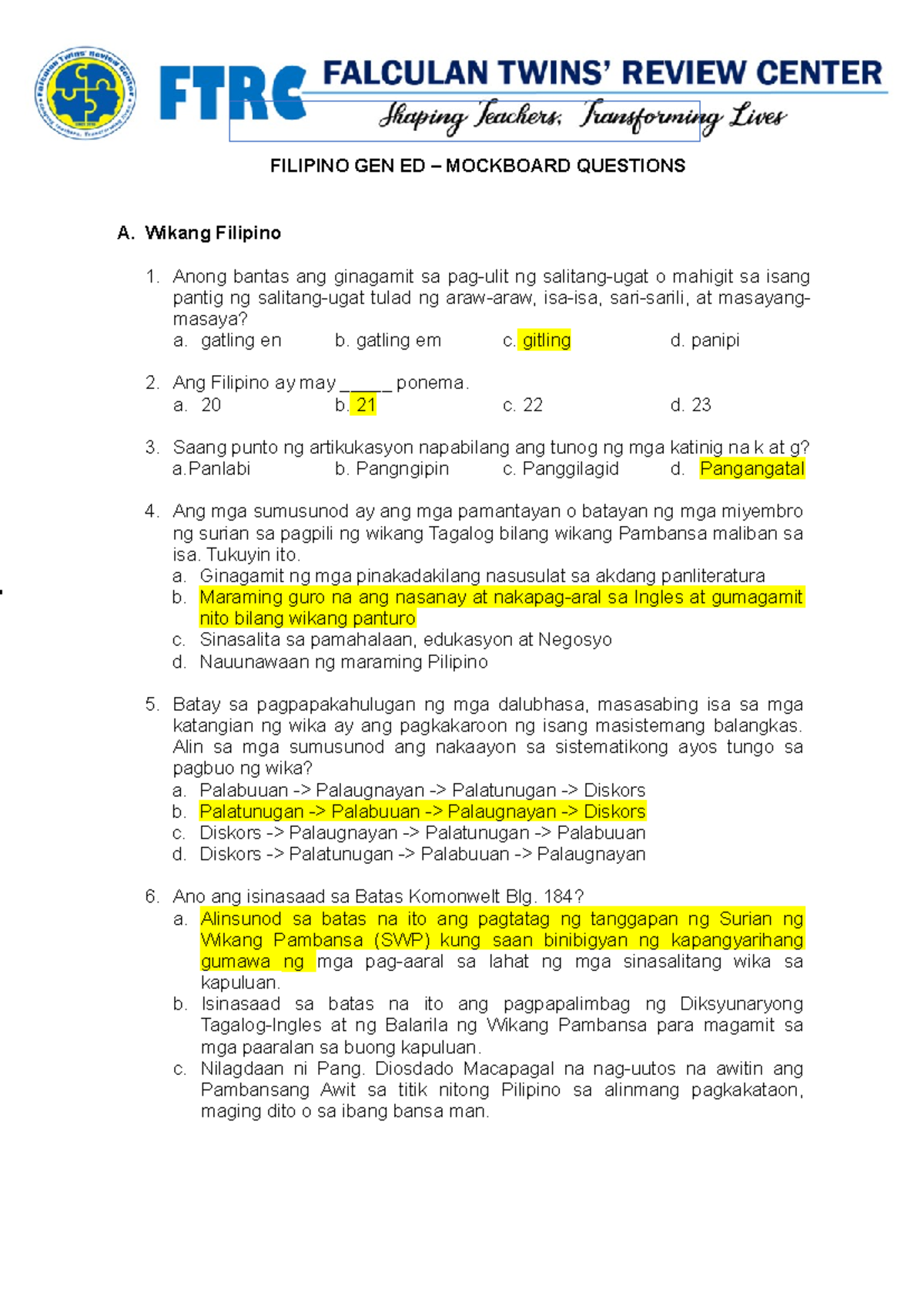 Filipino GEN ED - Draft - essays - FILIPINO GEN ED – MOCKBOARD ...