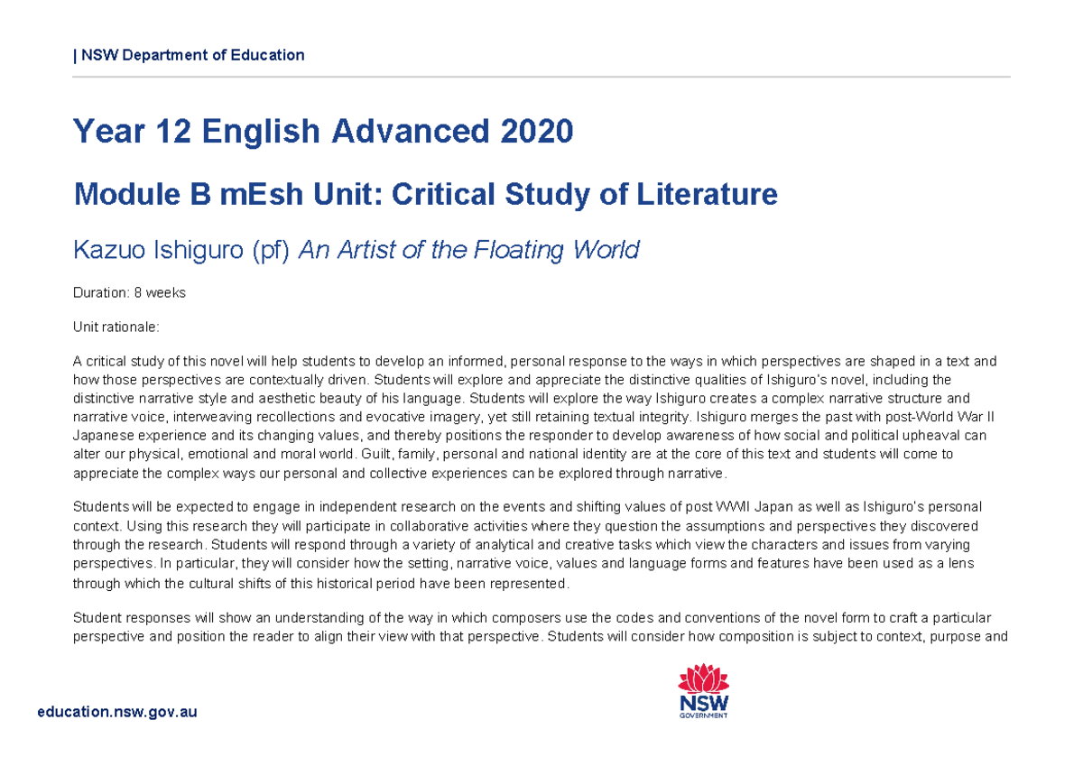 English advanced modb floating world lesson sequence s6 - | NSW ...