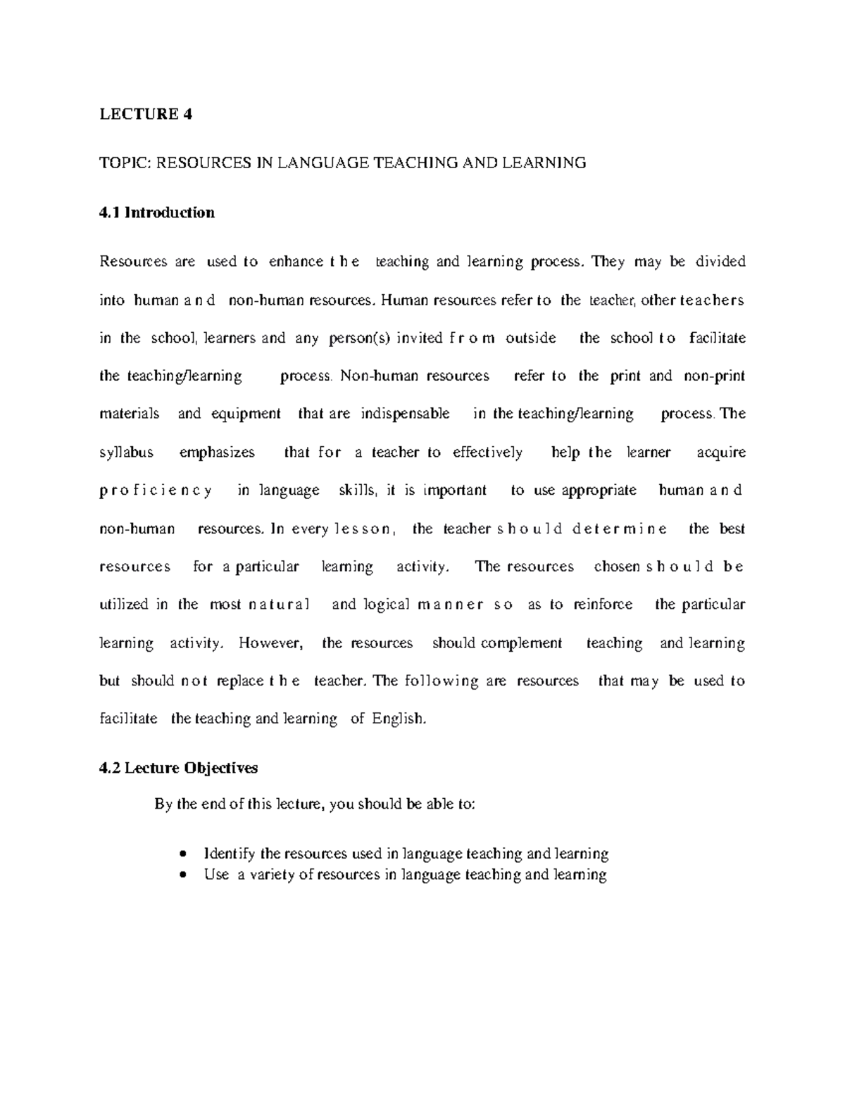 310 4 Resources FOR English Language Teaching Audio Visual, Textbooks ...