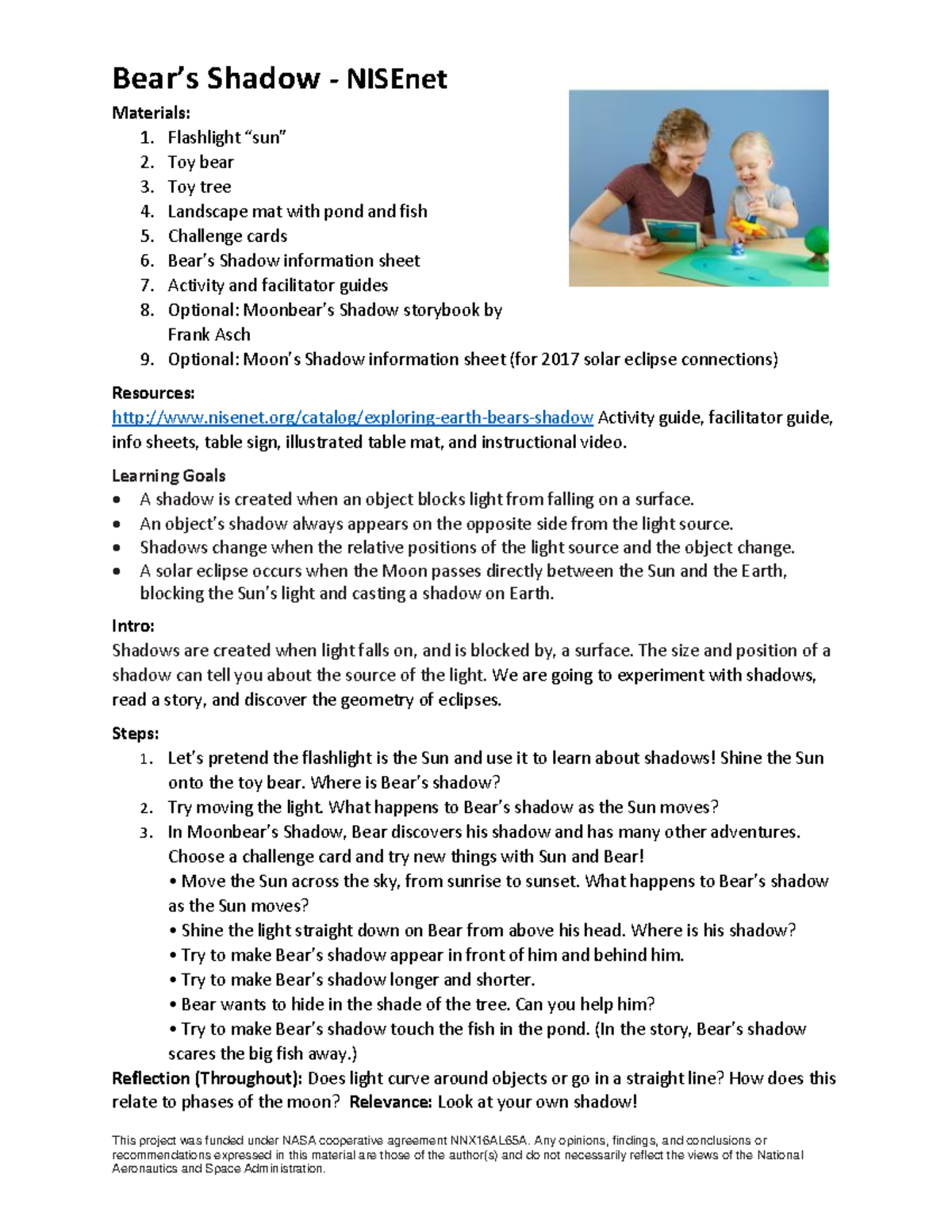 Bears-Shadow-Activity - This project was funded under NASA cooperative ...