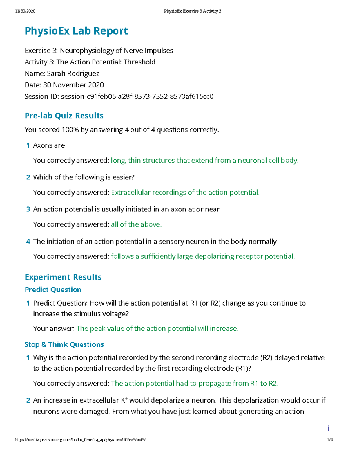 Physio Ex Exercise 3 Activity 3 Lab Report - PhysioEx Lab Report ...