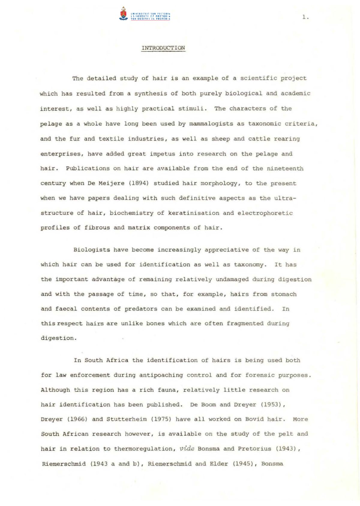 Hair atlas & research - INTRODUCTION The detailed study of hair is an ...