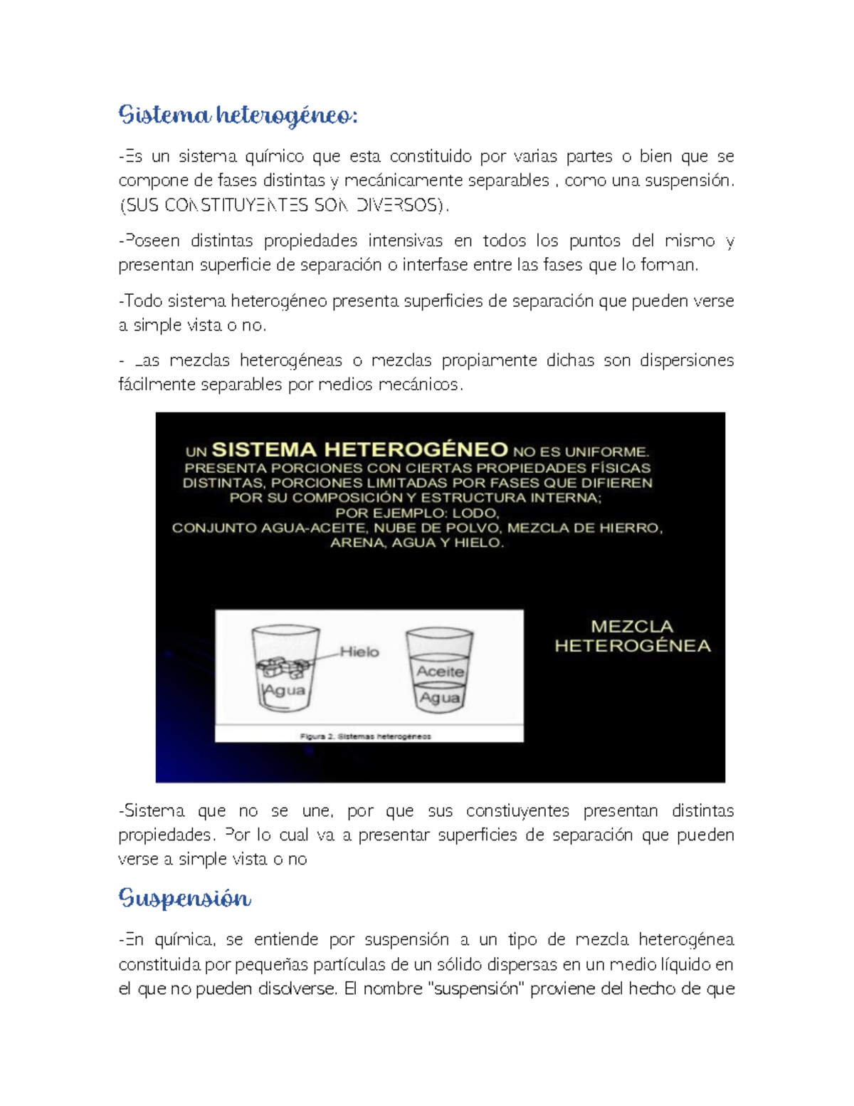 Tarea TEC Farma- posible Unidad 2 - Sistema heterogÈneo: -Es un sistema ...