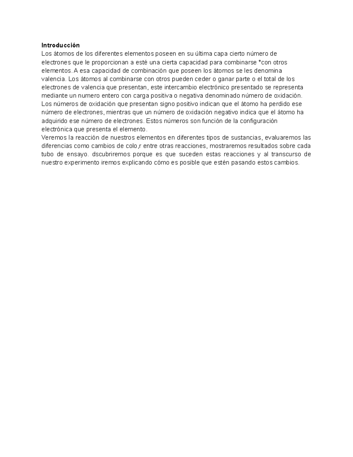 Introducción - Introducción Los átomos de los diferentes elementos ...