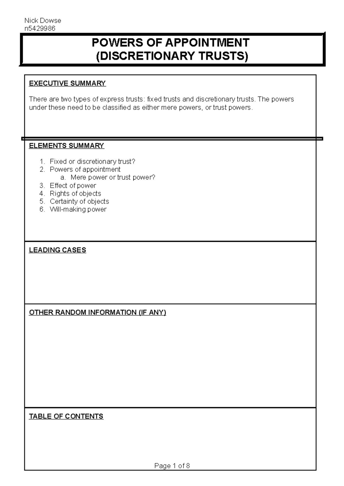 Powers of Appointment - Lecture notes 2 - n POWERS OF APPOINTMENT ...