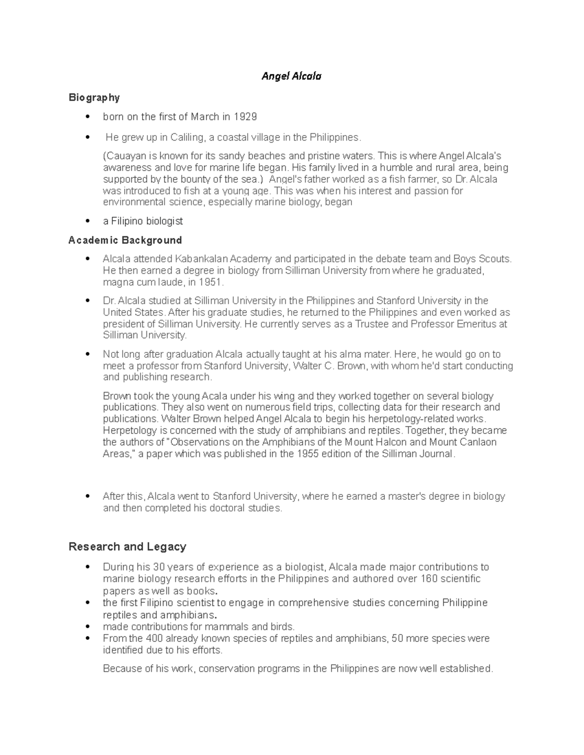 Angel Alcala - Angel Alcala Biography born on the first of March in ...