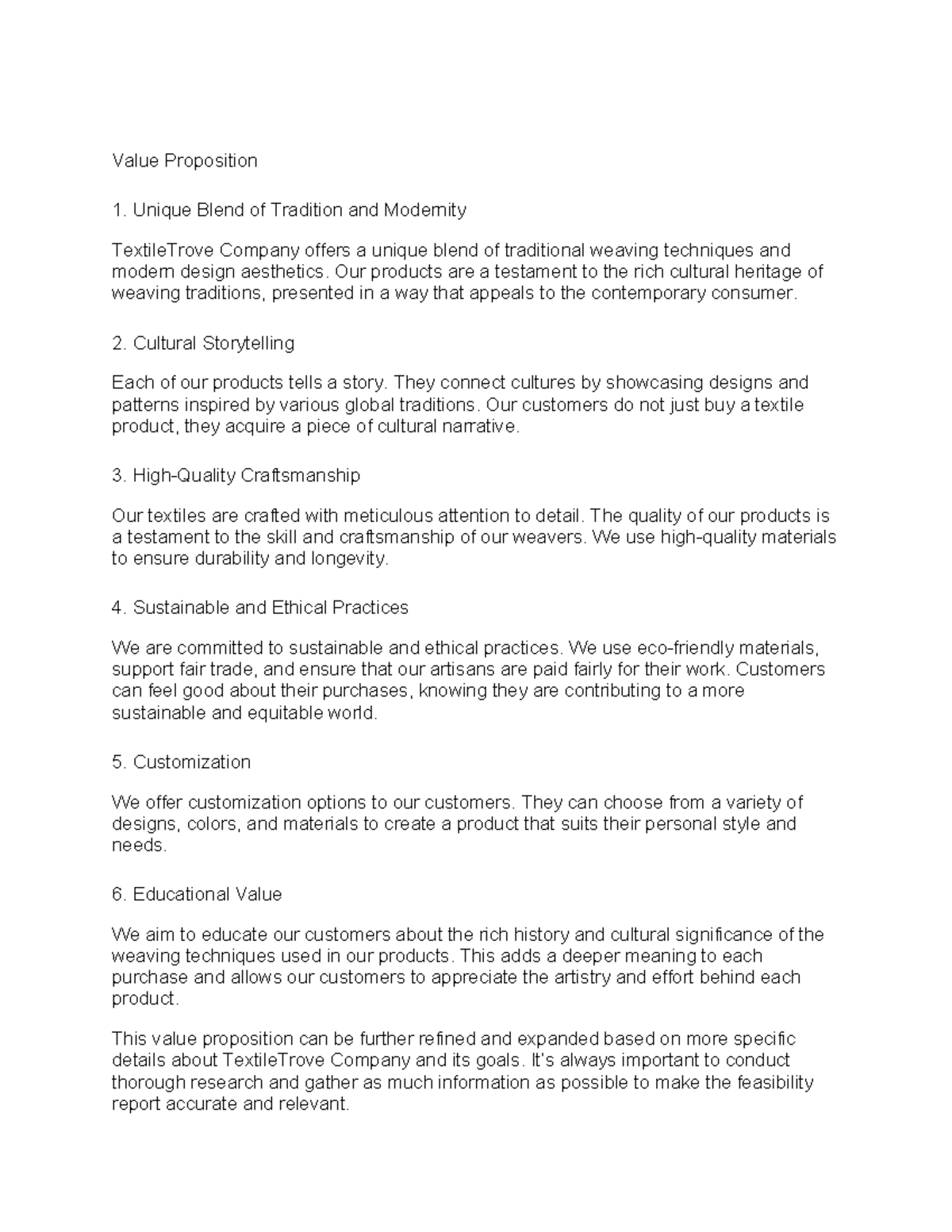 Value Proposal & Collaborative Approach - Value Proposition Unique ...