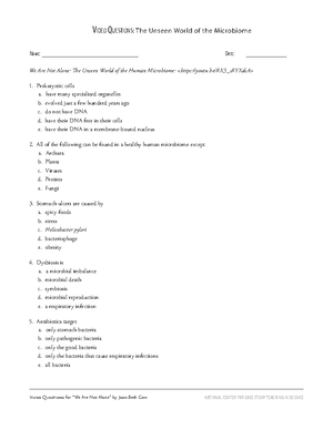 Microbial genetics worksheet - BIOL 211 - Studocu