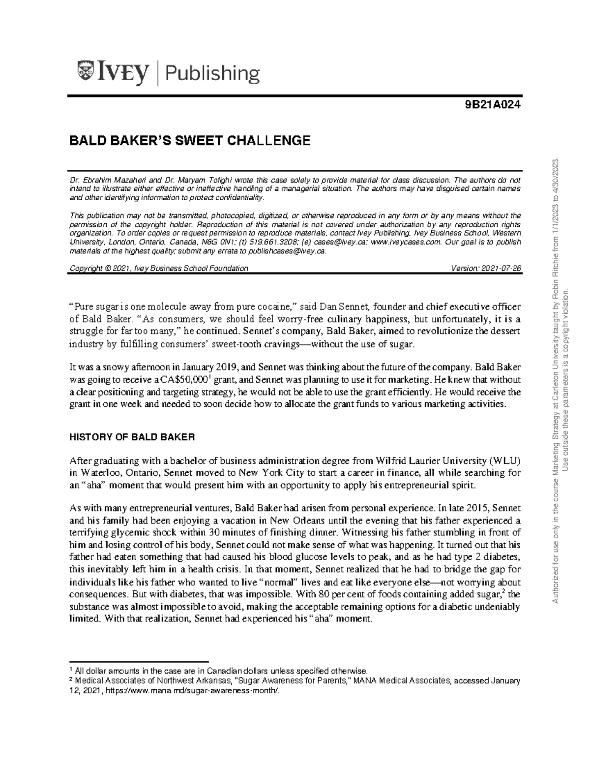 CASE - Bald Baker - CASE - 9B21A BALD BAKER’S SWEET CHALLENGE Dr ...