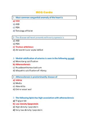 Q1 General Pathology MCQs (solved) - General Pathology MCQs for Quiz 1 ...