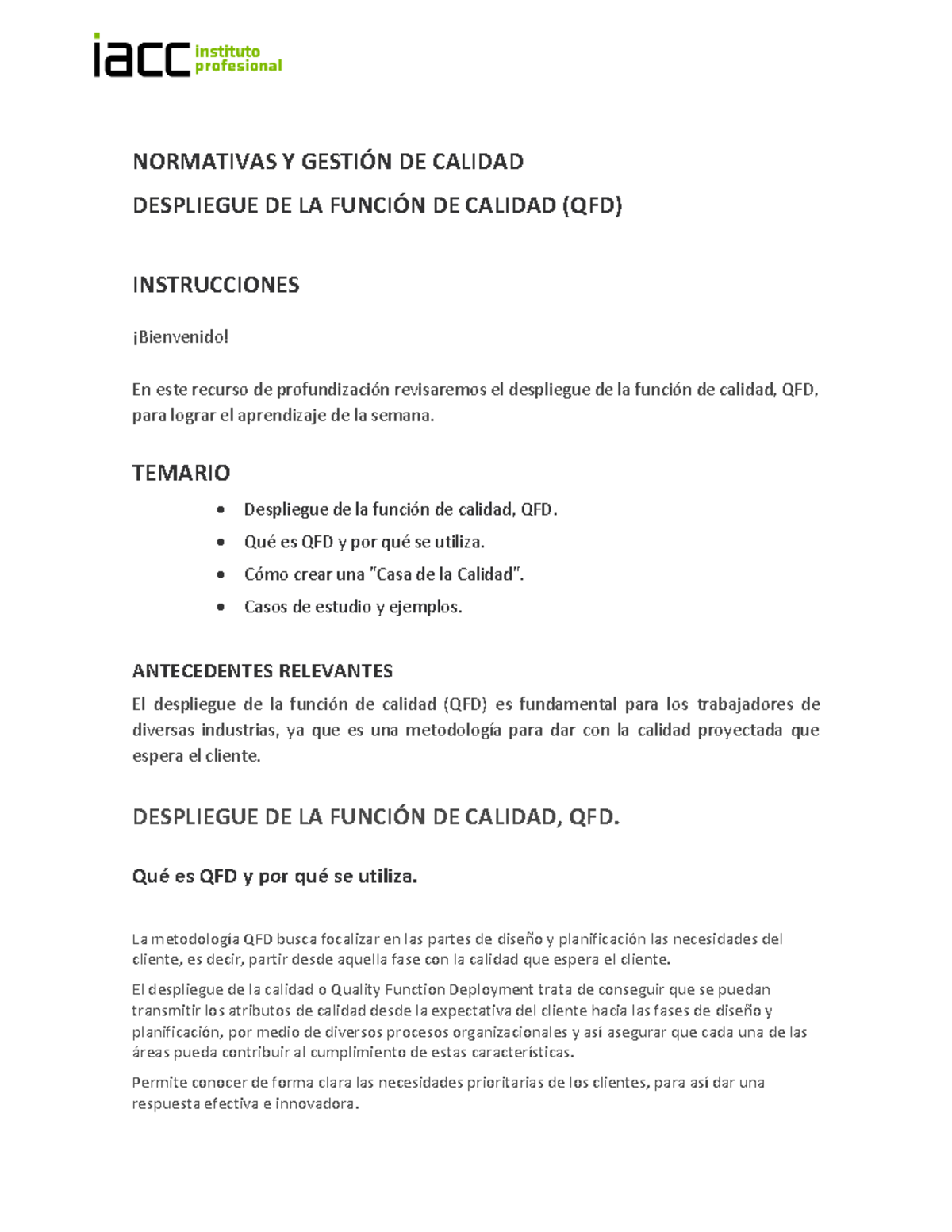 S6 Interactivo Profundizacion Norgc 1202 DES - NORMATIVAS Y GESTIÓN DE CALIDAD DESPLIEGUE DE LA ...