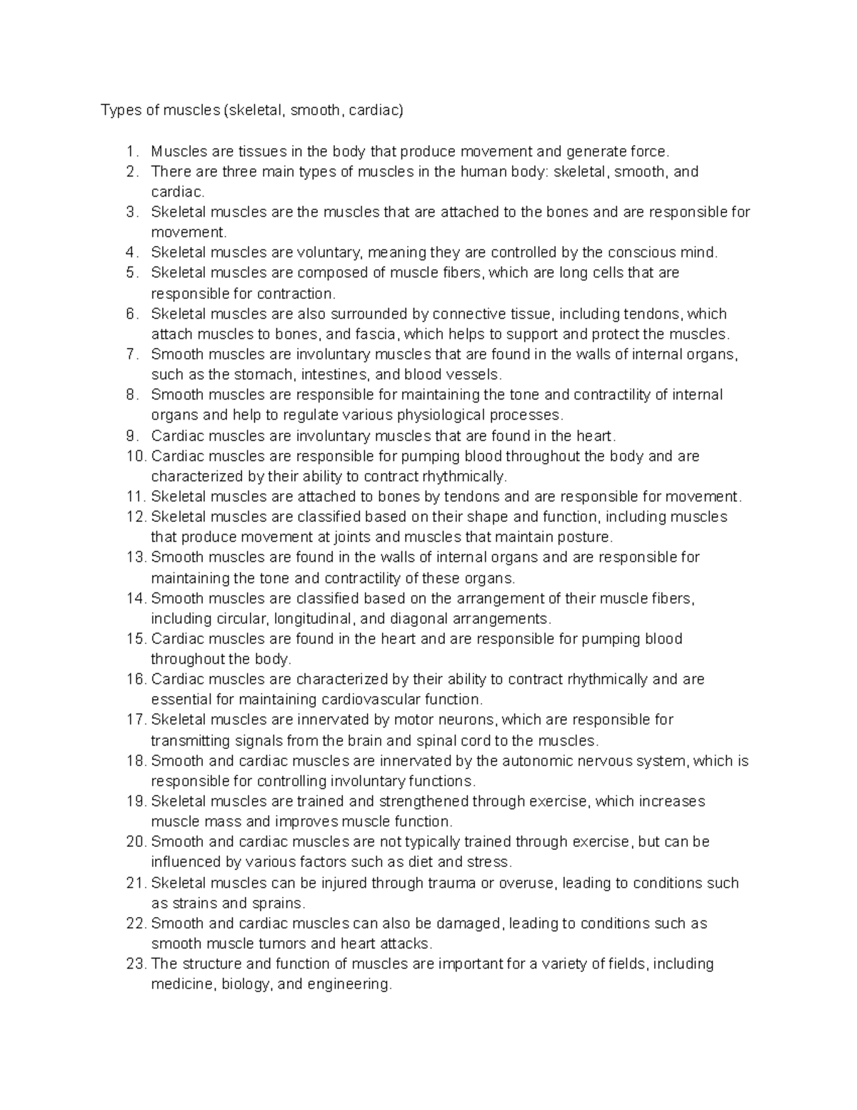 Types of muscles (skeletal, smooth, cardiac) - Types of muscles ...