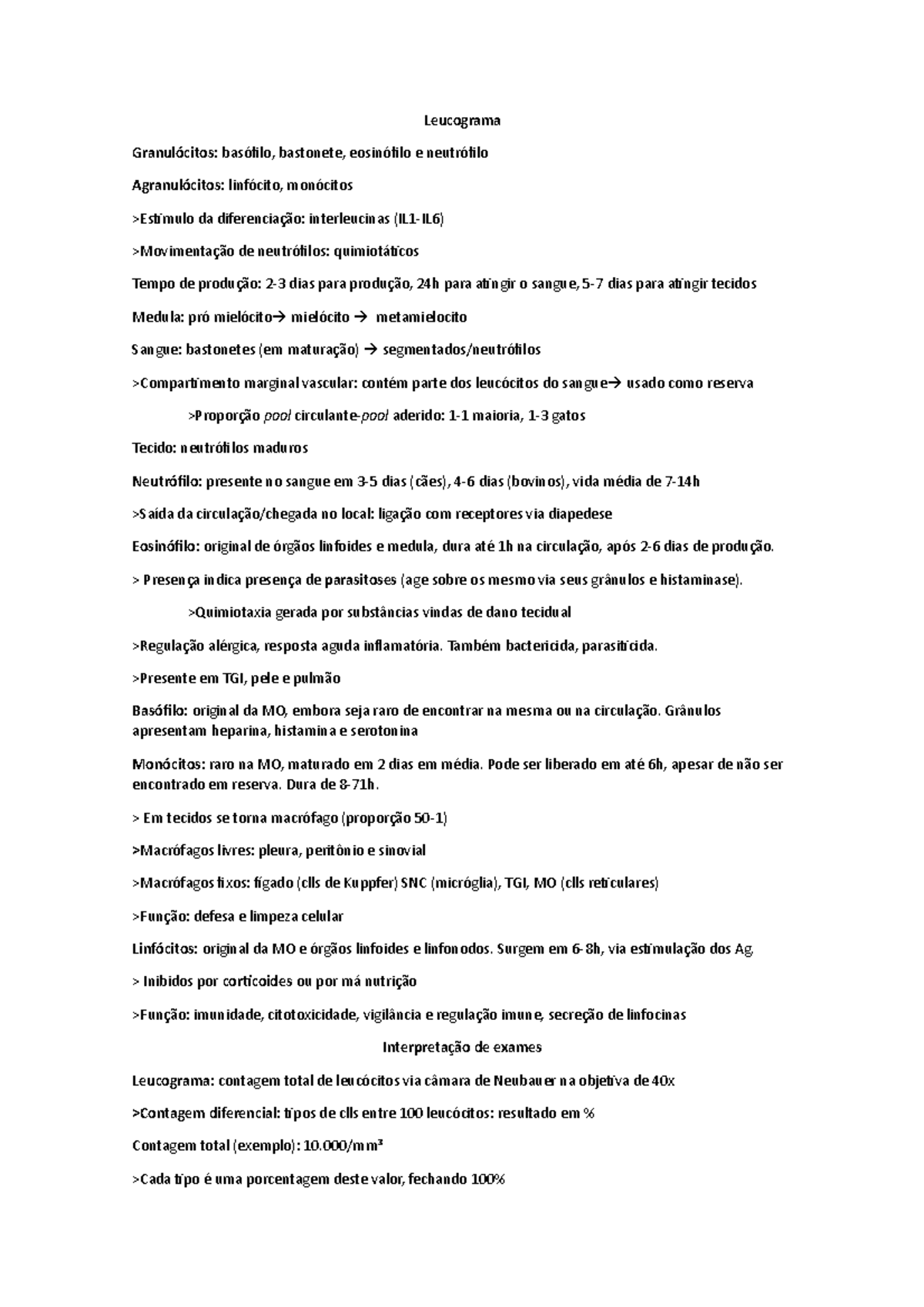 Leucograma - Leucograma Granulócitos: basófilo, bastonete, eosinófilo e ...