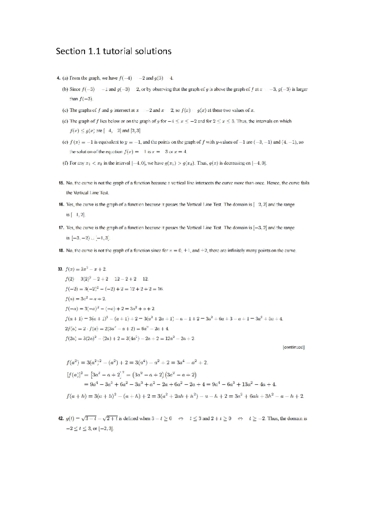 Chapter 1-1 and 1-2 tut solutions - MATENA 1 - Section 1 tutorial solutions Section 1 tutorial ...