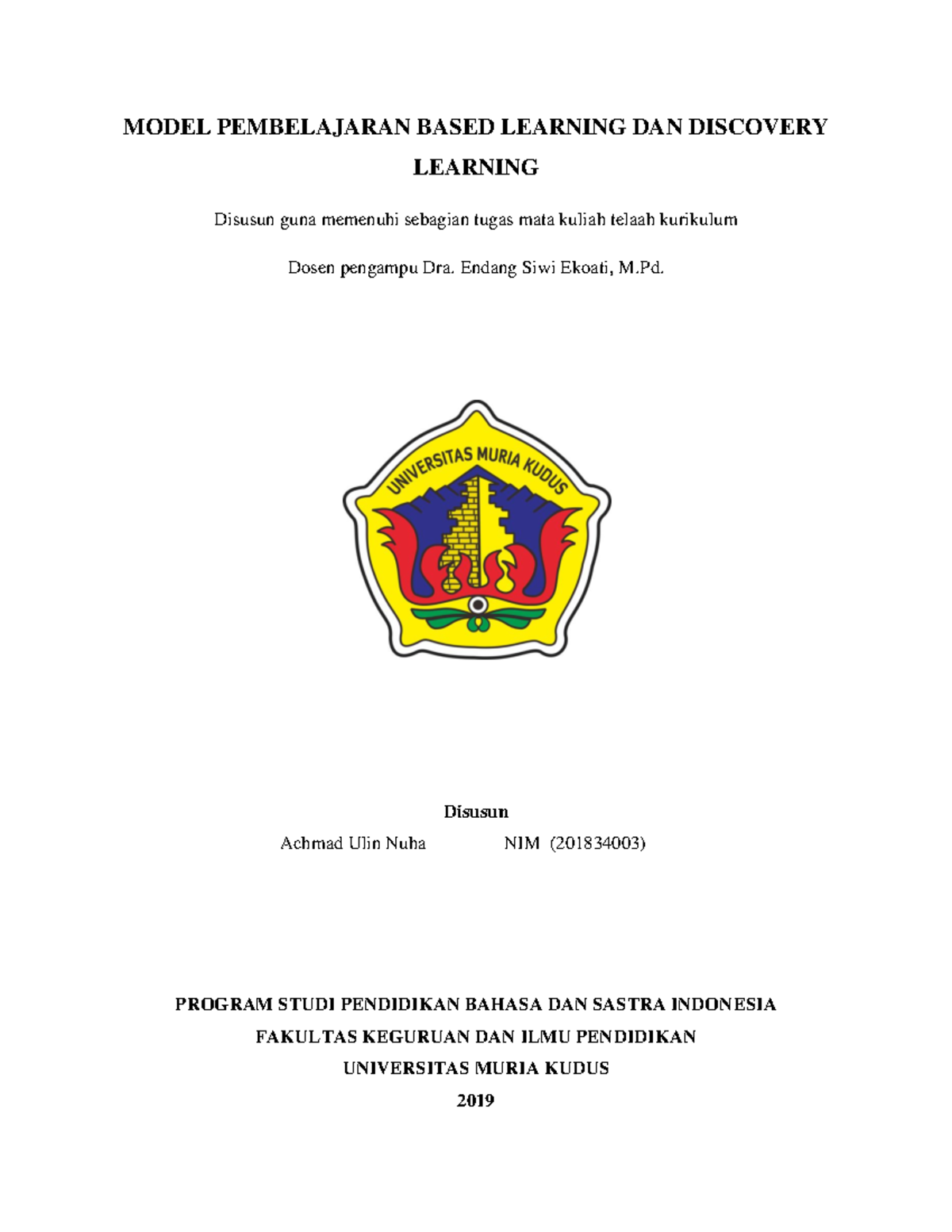 Model Pembelajaran Based Learning DAN Discovery Learning - MODEL ...