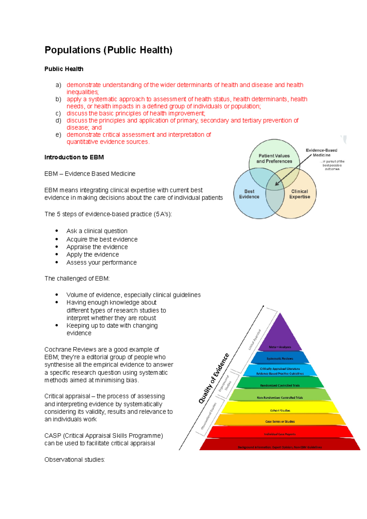Public Health (PP,2,1) - Populations (Public Health) Public Health a ...