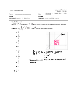 Cal 2-Sequences math solution problems - Online Homework System ...