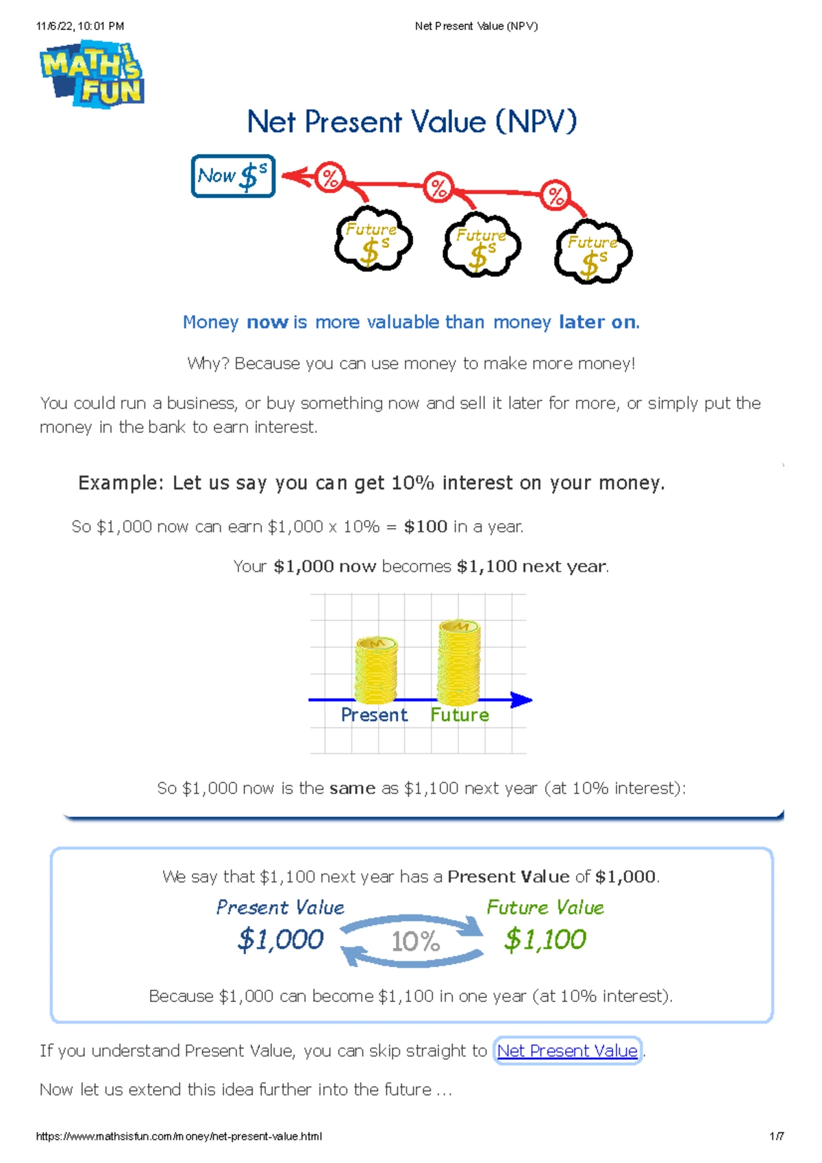 2 Net Present Value Npv 07 11 2022 Internal Rate Of Return The Internal Rate Of Return Irr