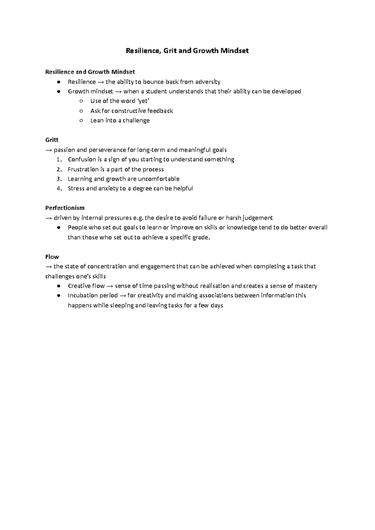 Resilience, Grit and Growth Mindset - Resilience, Grit and Growth ...