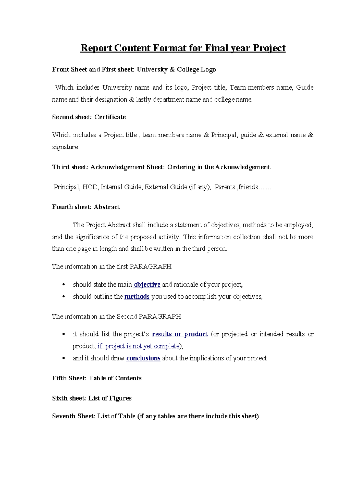 Project Report standard format phase-2 - Report Content Format for ...