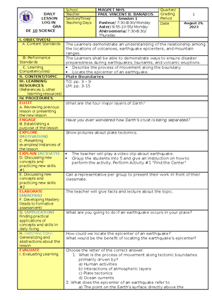 DLL- English-5 - NONE - Teacher Learning Area English Teaching Dates ...