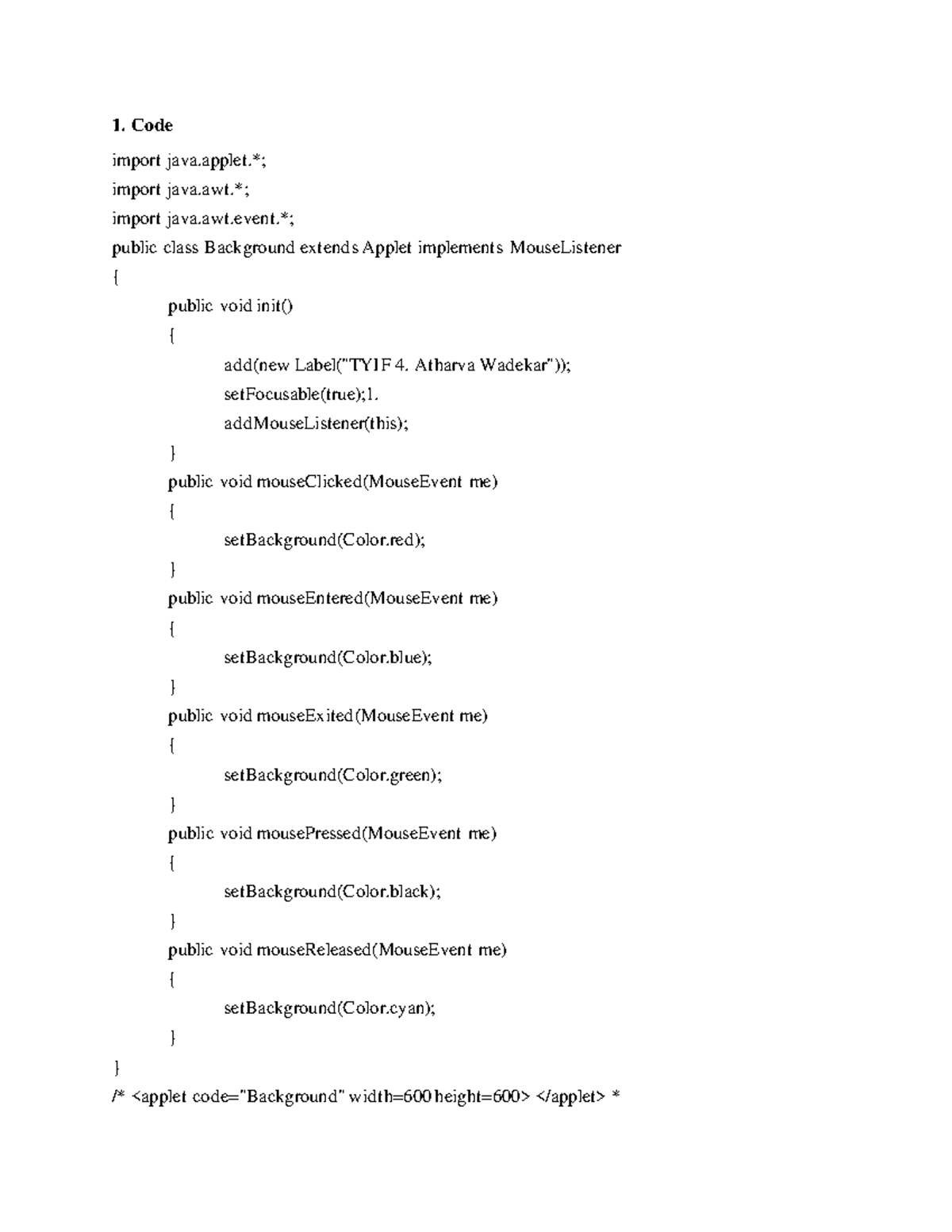 11 Java Practical Code Import Java Import Java Import Javaawt 7063