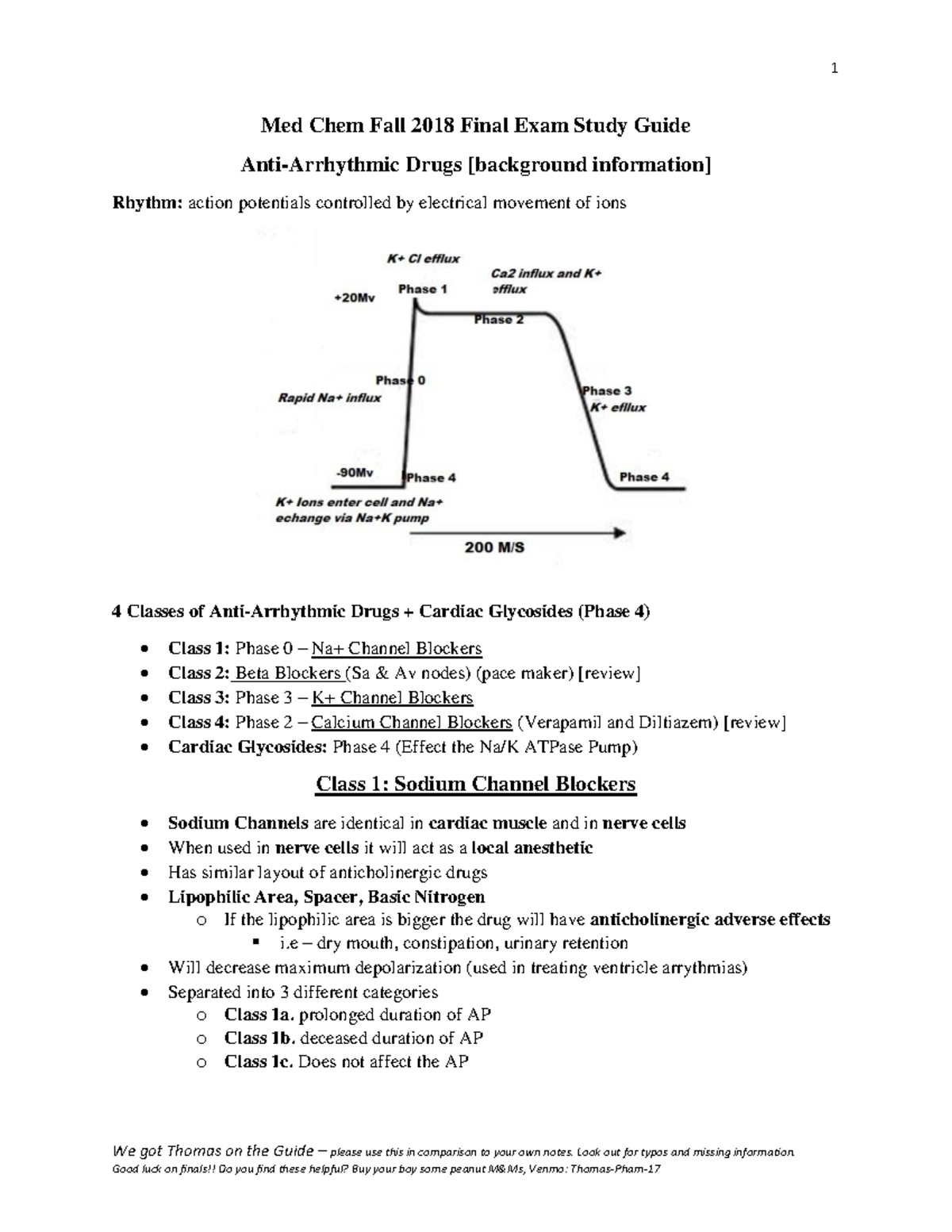 Revised Medchem Fall 2018 Final Study Guide - Warning: TT: undefined ...
