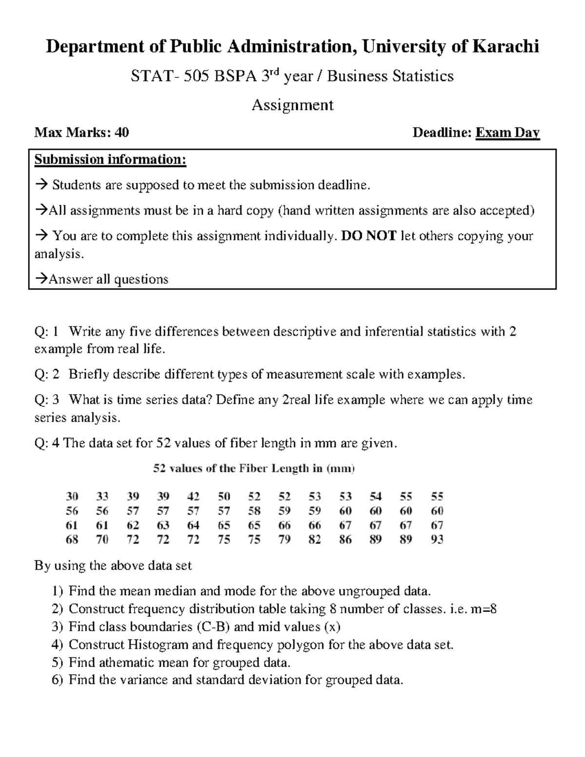Assignment morning BSPA 505 - Department of Public Administration ...