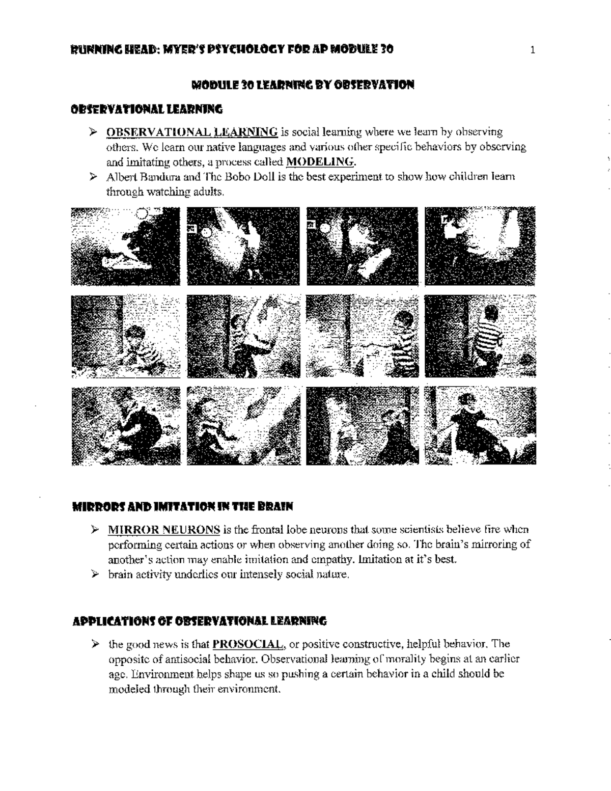 Module 30 - CHEAT SHEET - PSY 150 - Studocu