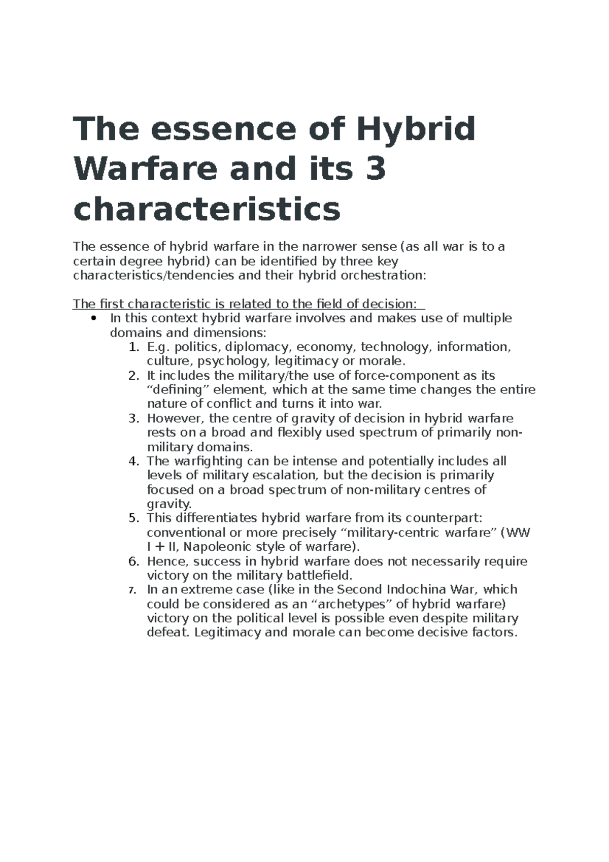 The essence of Hybrid Warfare and its 3 characteristics - The essence ...