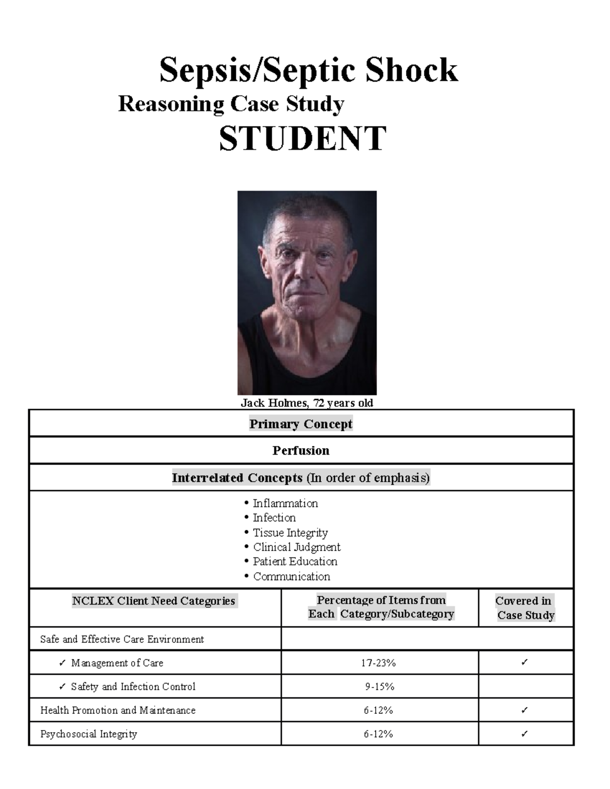 VSIM-Sepsis Septic Shock - Sepsis/Septic Shock Reasoning Case Study ...