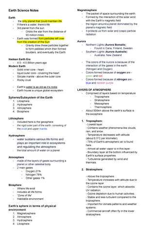 Earth Science Notes - .. Layers Of Atmosphere | The Dr. Binoc... Earth ...