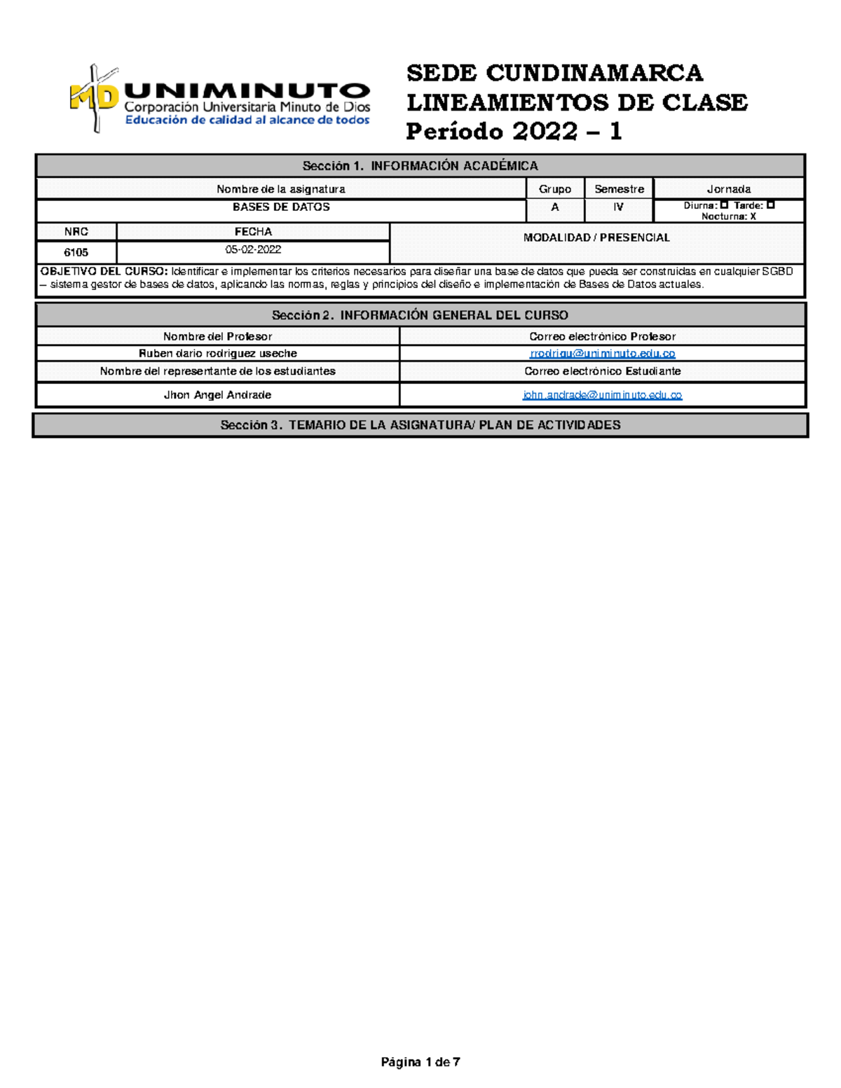 2. Formato Lineamientos Académicos Bases Datos 6105 2021-2 ...