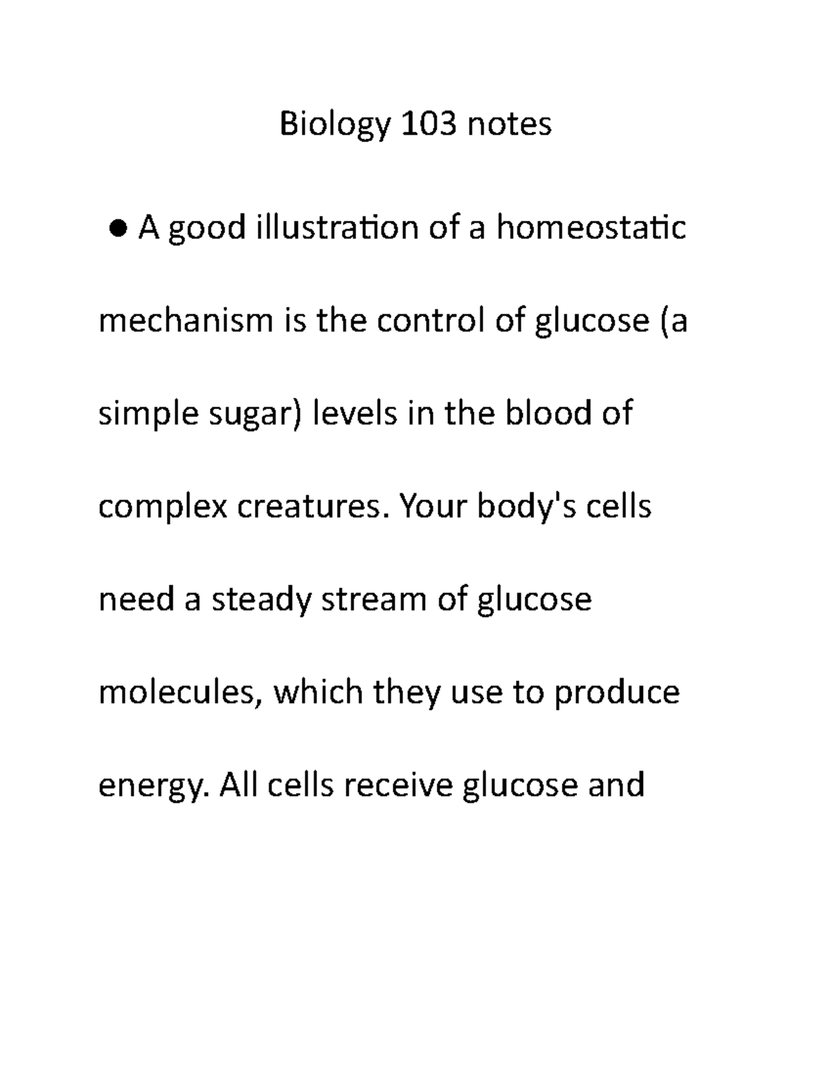 Document 86 - this is lecture notes for bio 101 - Biology 103 notes A ...