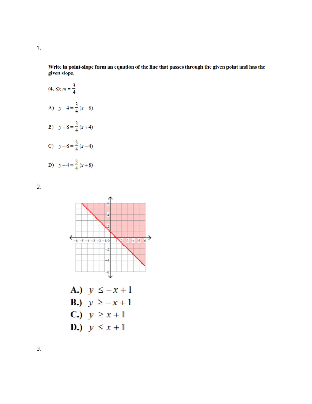 Pre Calc practice - MATH 121 - 1. 2. 3. 4. 5. 6. 7. 8. - Studocu
