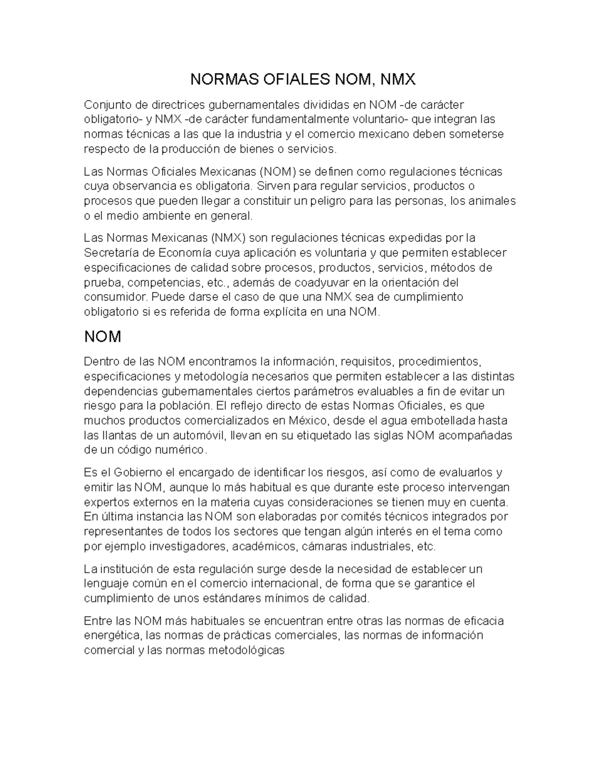 Normas Ofiales NOM Y NMX - NORMAS OFIALES NOM, NMX Conjunto de ...