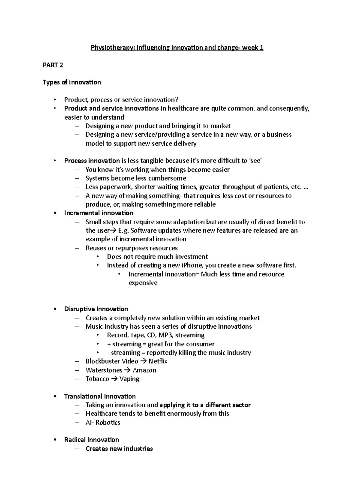 Physiotherapy- Influencing innovation and change P2 - ... A new way of ...