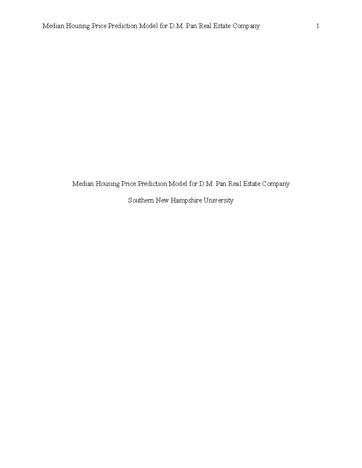 MAT 240 Module Three Assignment Applied Statistics - Median Housing ...