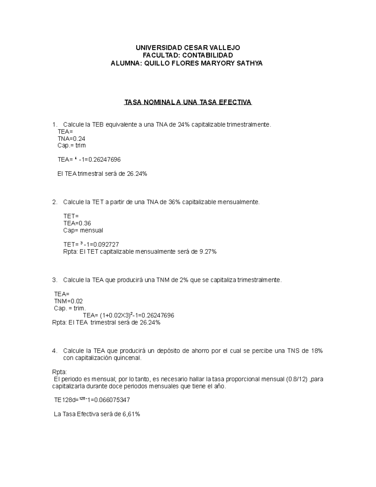 TASA Nominal - MATEMATICA - UNIVERSIDAD CESAR VALLEJO FACULTAD ...