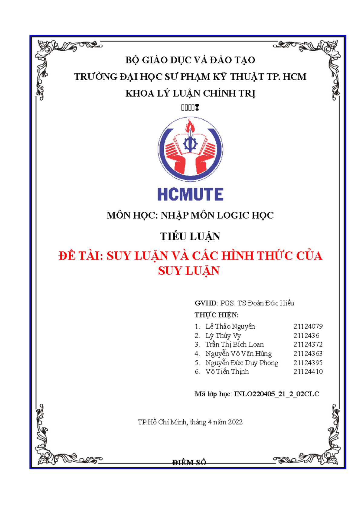 Tlnmlgh - xccxc - BỘ GIÁO DỤC VÀ ĐÀO TẠO TRƯỜNG ĐẠI HỌC SƯ PHẠM KỸ ...