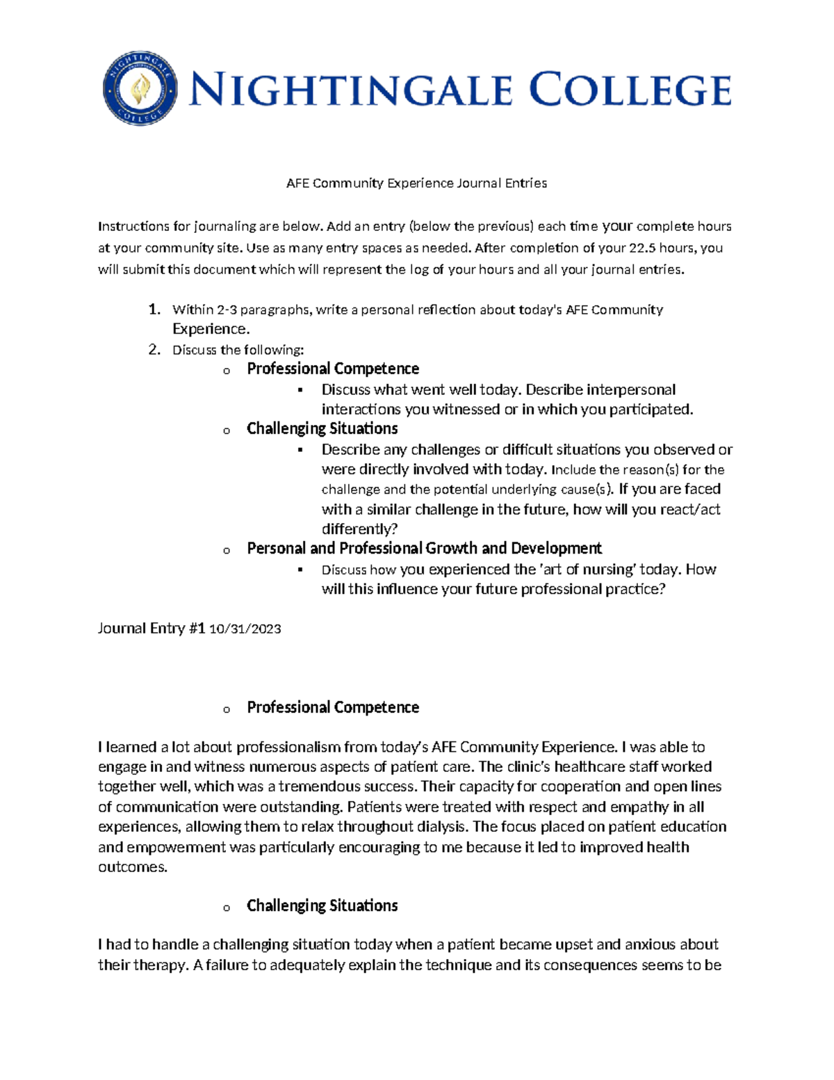 AFE Site Experience - Project Reporting Log and Journal Entries V2-1 (1 ...