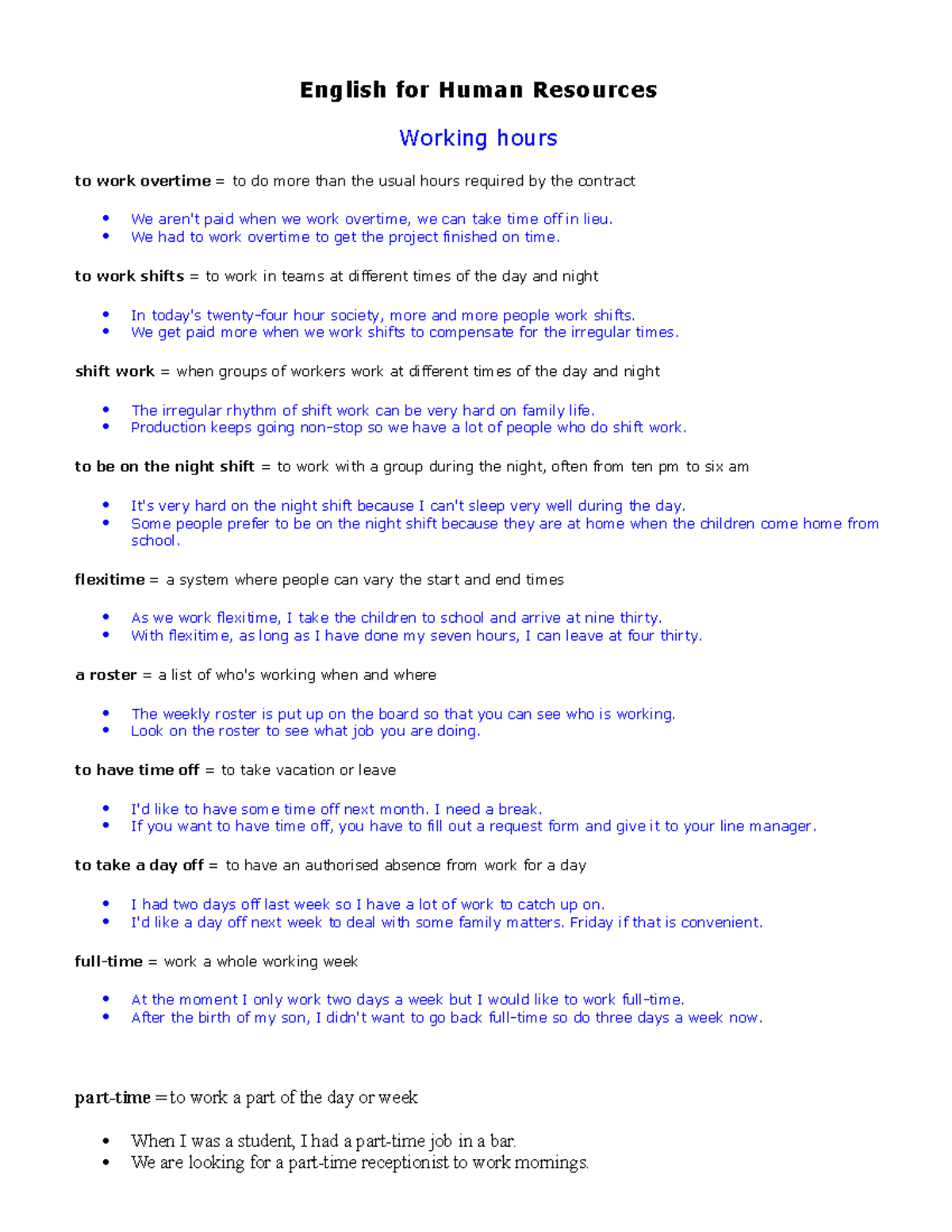 English-for-human-resources: Expression in HR for ESL - English for ...