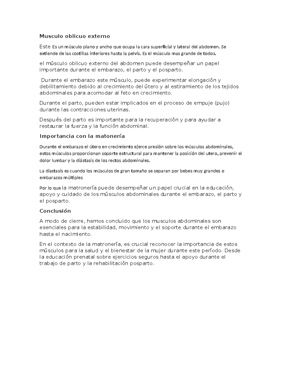 Musculo oblicuo externo - Se extiende de las costillas inferiores hasta ...