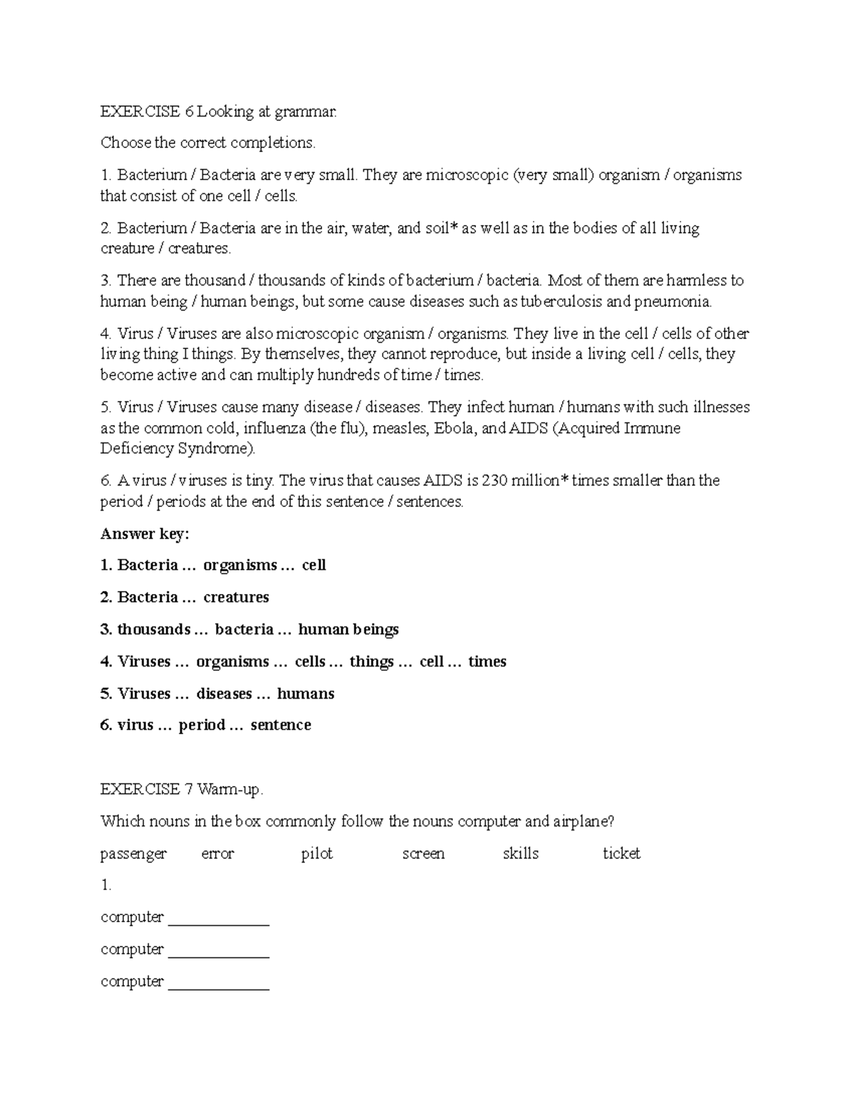 Chapter 6 Exercise 6 Exercise 7 Exercise 8 Exercise 10 Exercise 11