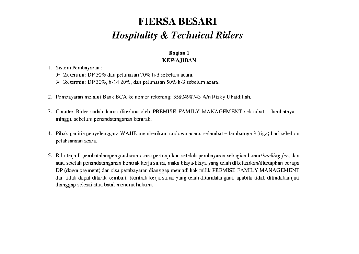 (EDIT) Riders Fiersa Besari - FIERSA BESARI Hospitality & Technical ...