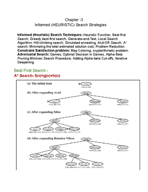 AI-Unit2 Uninformed Search - ####### Chapter - ####### Problem Solving ...