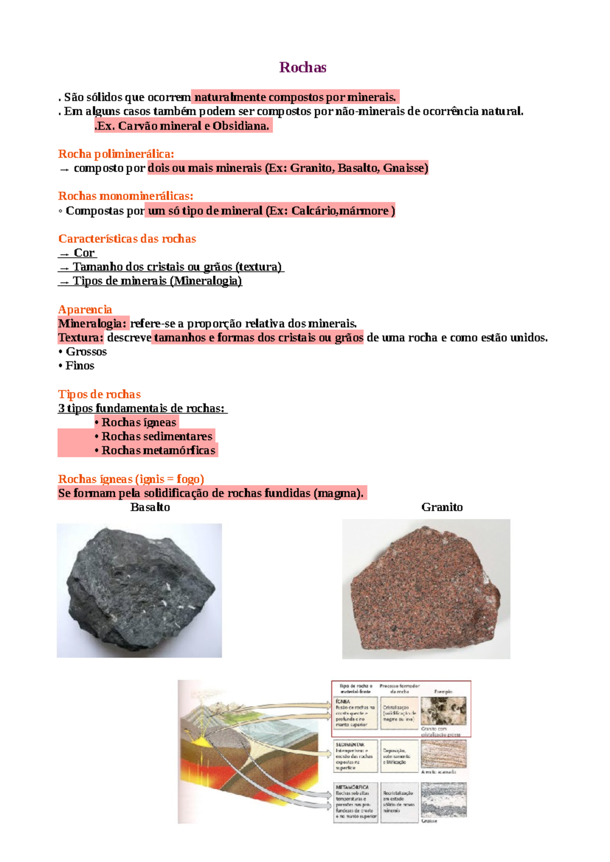 Aula 8 Introdução às rochas - Rochas . São sólidos que ocorrem ...
