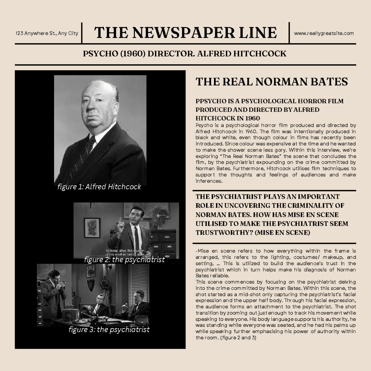 Psycho film analysis interview (final) - THE NEWSPAPER LINE 123 ...
