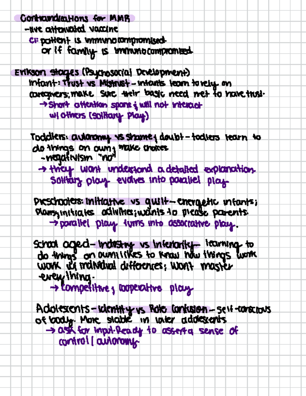 Exam 1 review notes - Contraindications for MMR - live attenuated ...